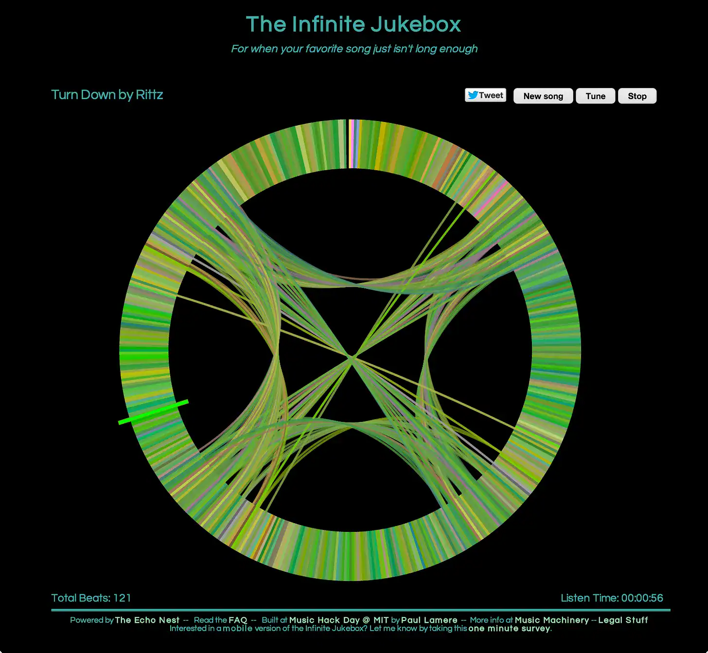 On the 10th anniversary of The Infinite Jukebox, creator Paul Lamere ...