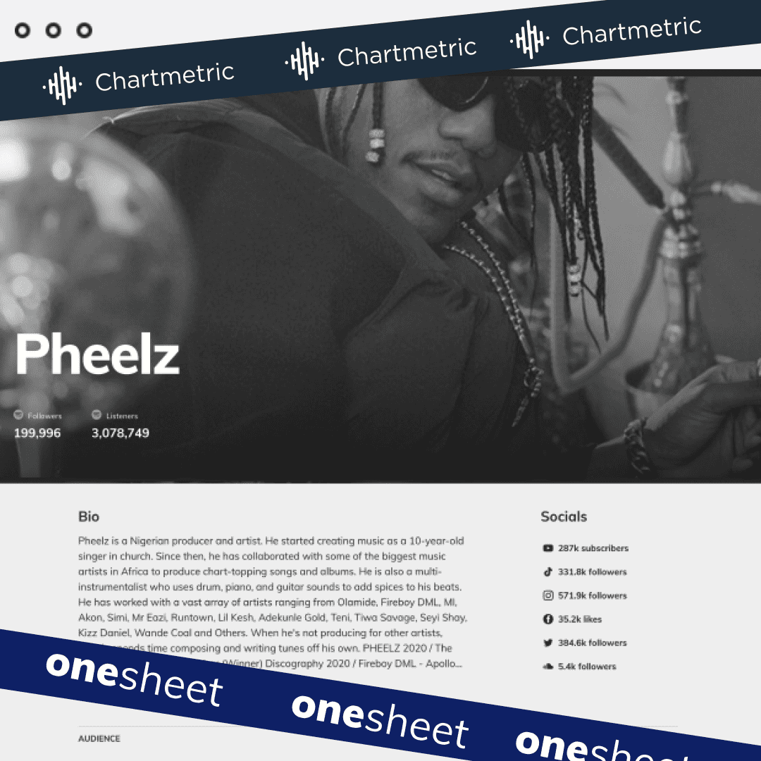Chartmetric relaunches free OneSheet EPKs for musicians - Hypebot